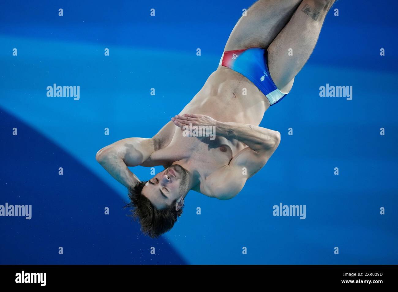 France's Jules Bouyer competes in the men's 3m springboard diving final ...