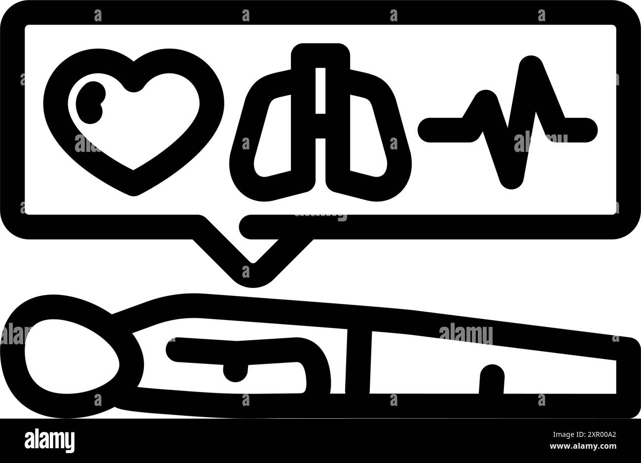 resuscitation ambulance line icon vector illustration Stock Vector ...