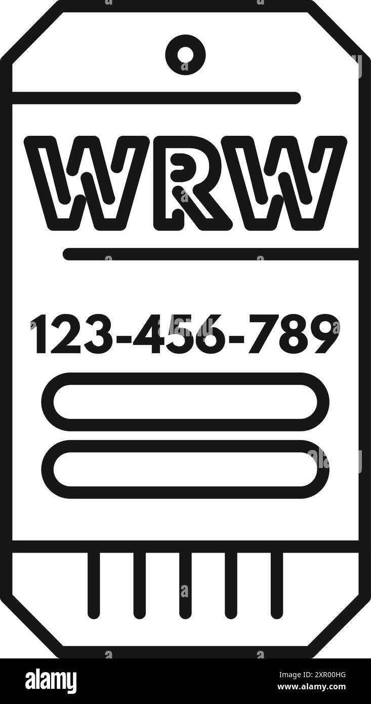 Simple luggage tag is ready to display contact information and help ...