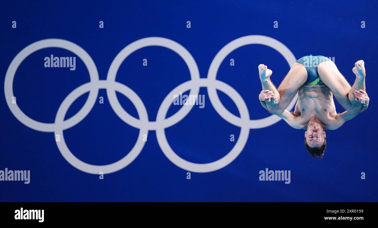 Australia's Kurtis Mathews competes in the Men's 3m Springboard Final ...