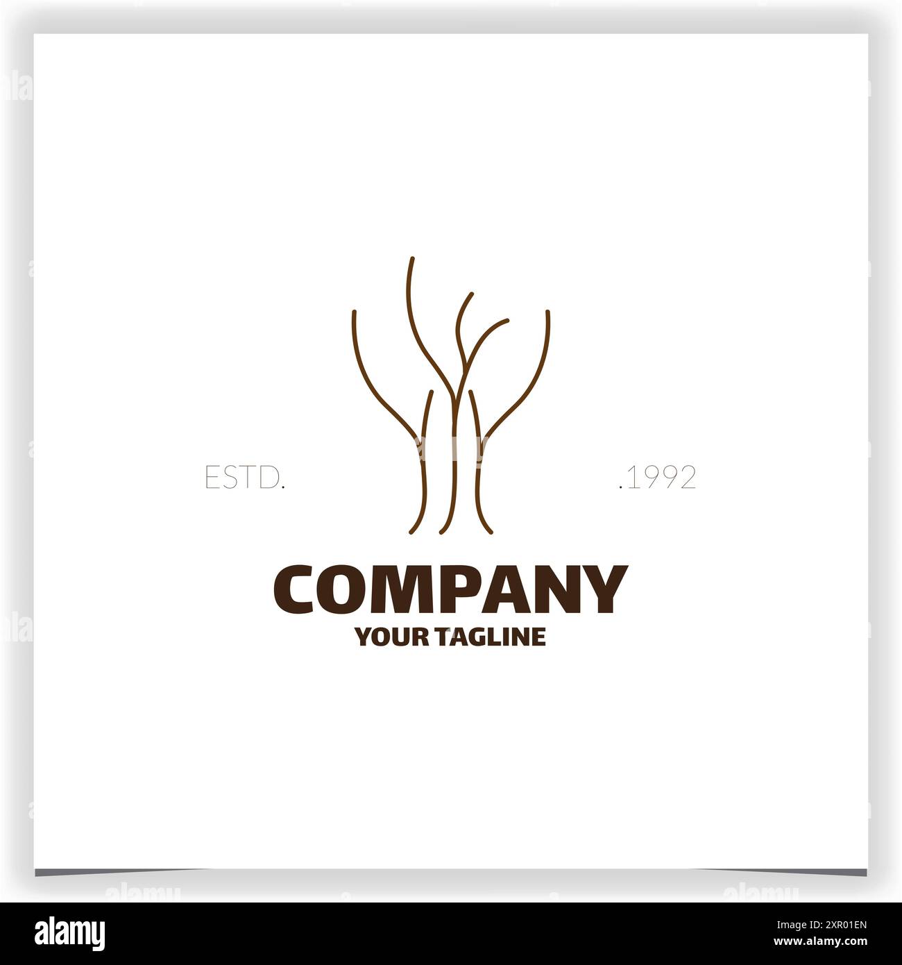 Abstract tree branch logo design vector template Stock Vector Image ...