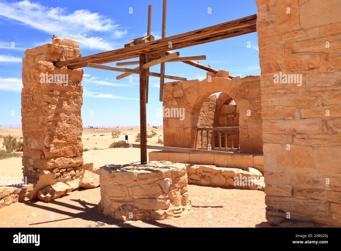 the Exterior of the Amra desert castle (Qasr Amra) near Amman, Jordan ...