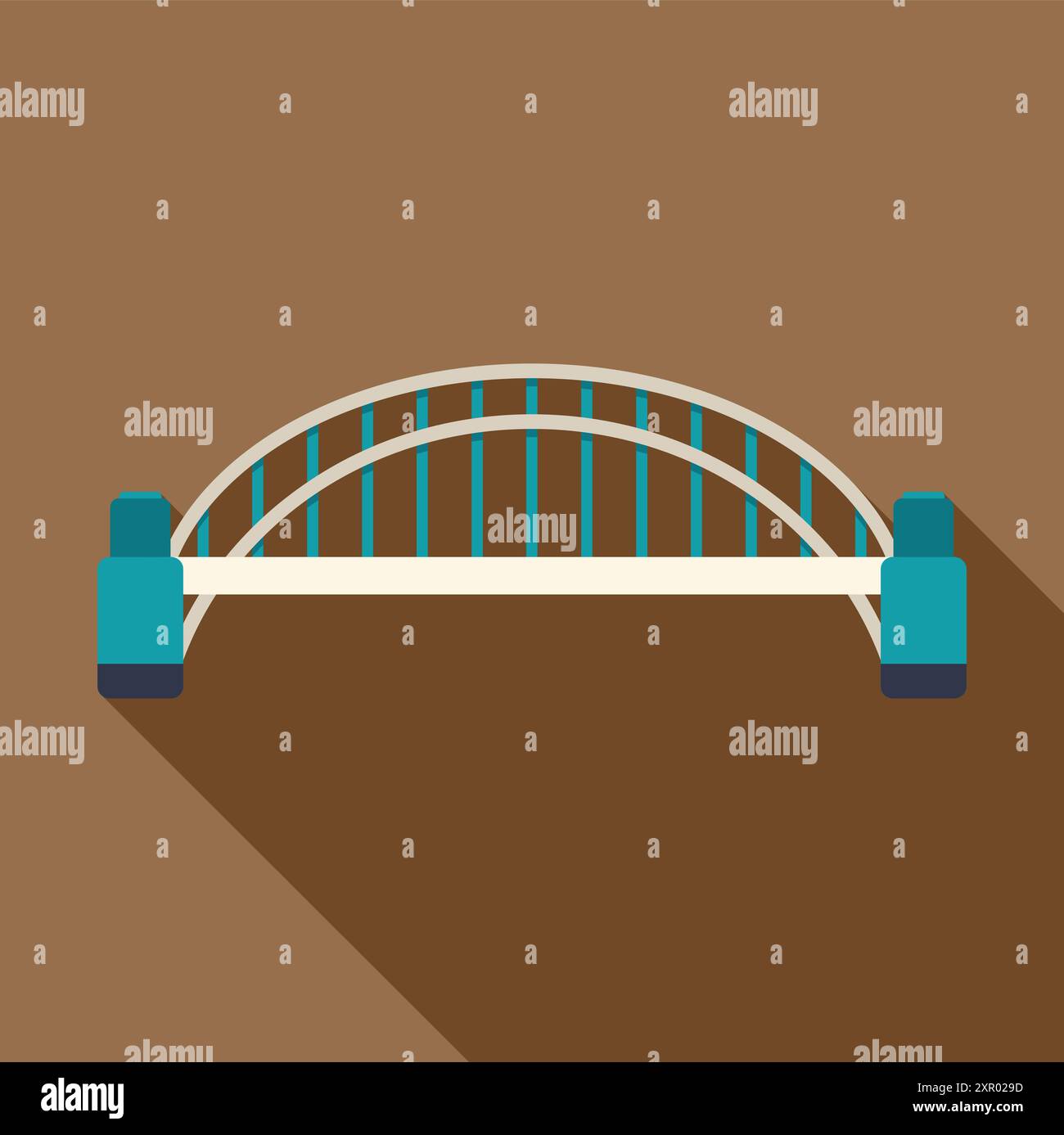 Bridge spanning river over Stock Vector Images - Alamy