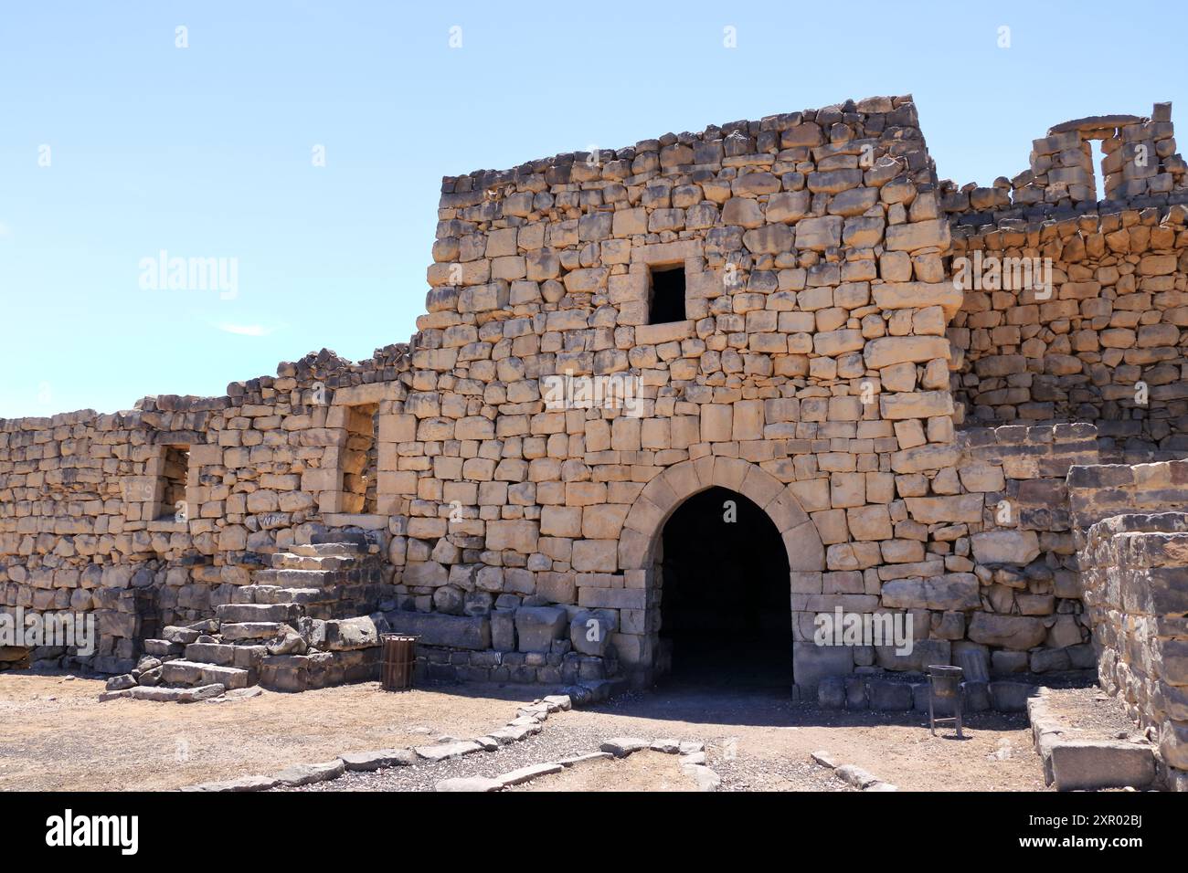 the Ruins of Qasr Azraq Castle, central-eastern Jordan, 100 km east of ...