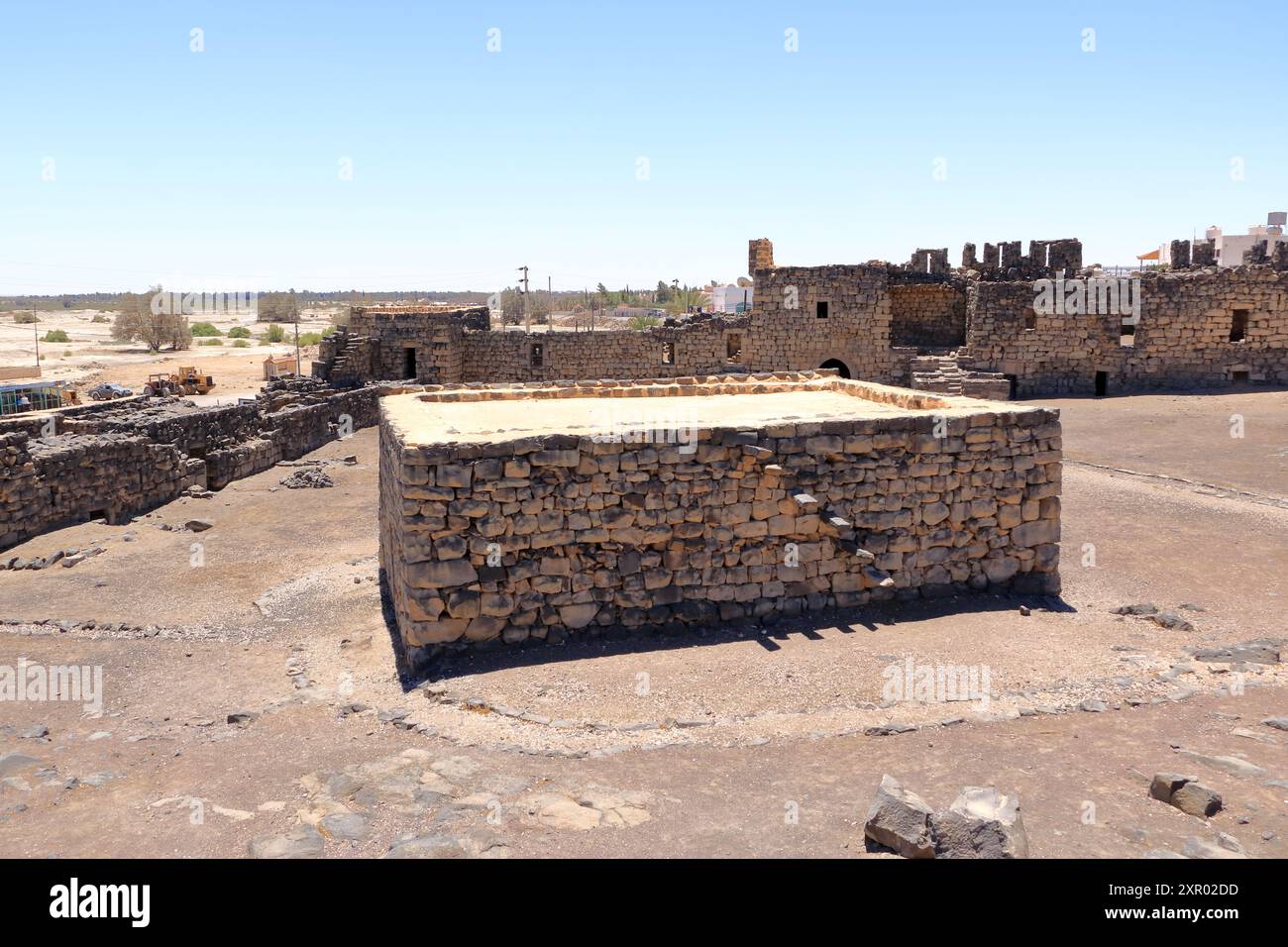 the Ruins of Qasr Azraq Castle, central-eastern Jordan, 100 km east of ...