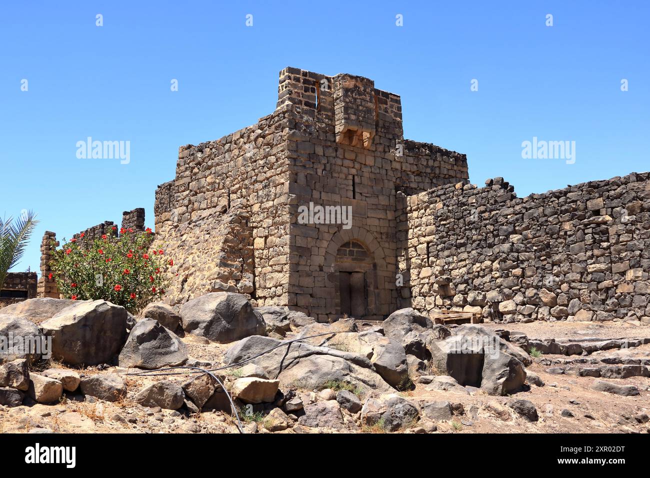 the Ruins of Qasr Azraq Castle, central-eastern Jordan, 100 km east of ...