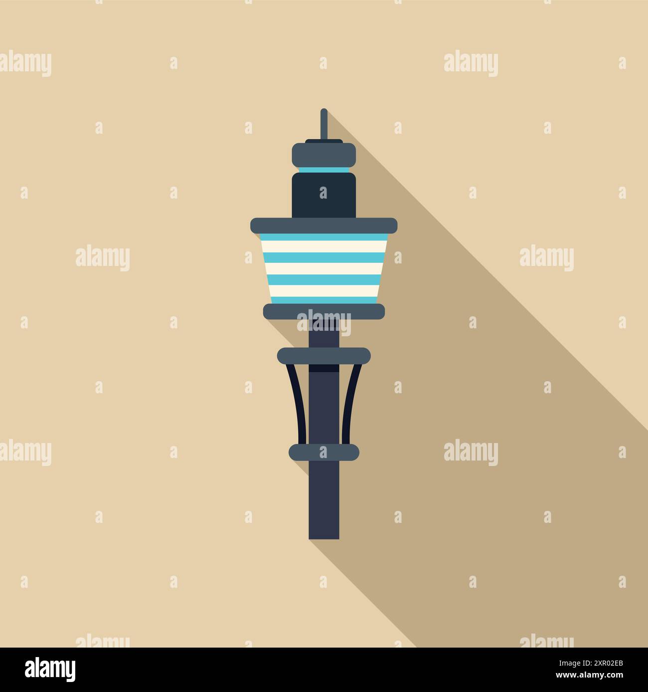 This minimalist icon of an airport control tower represents the vital ...