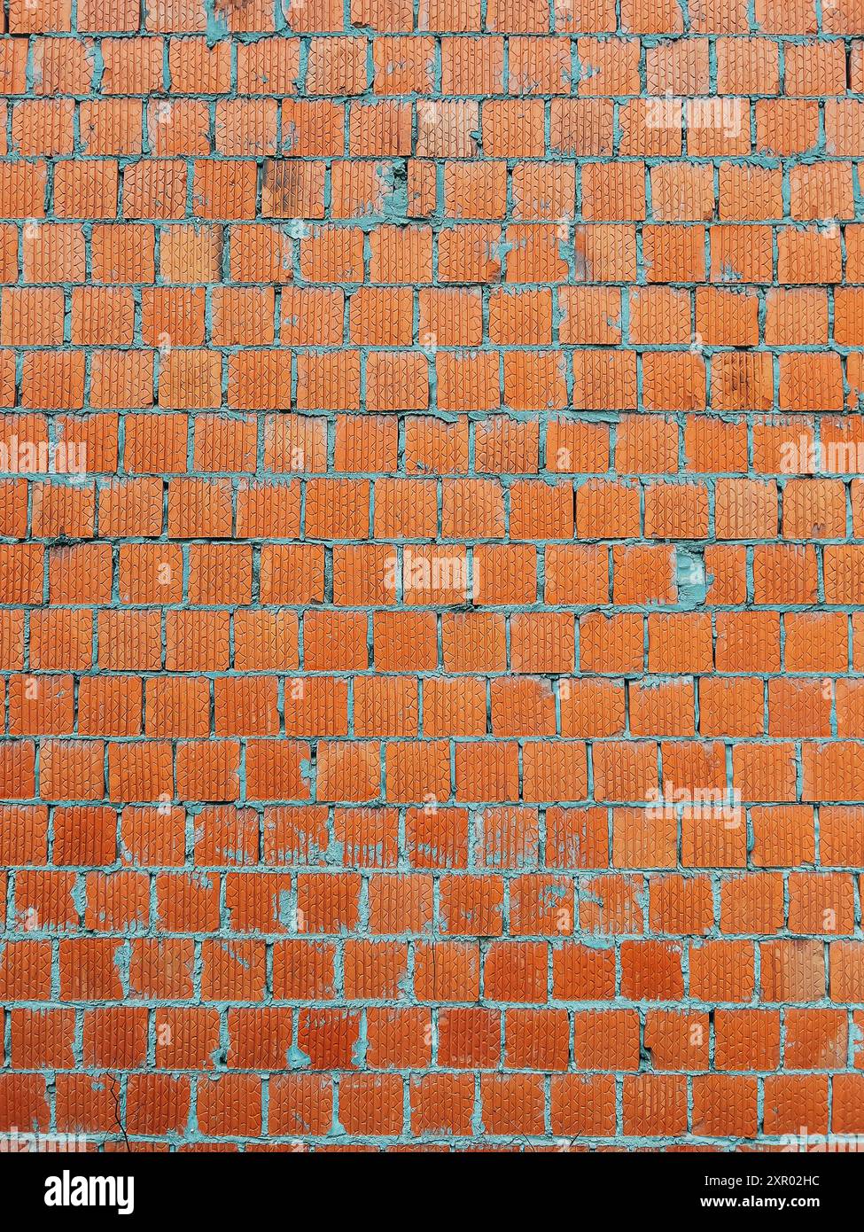 Orange clay building blocks pattern as design element and background ...