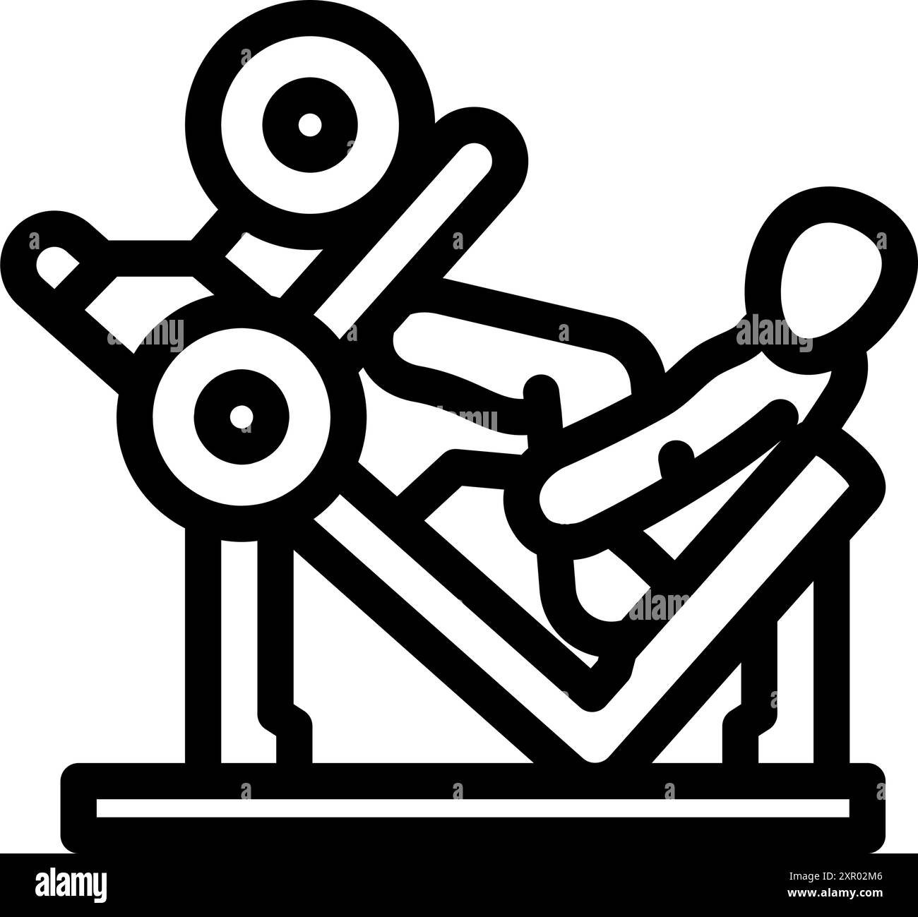 tricep extensions fitness exerciss arm line icon vector illustration ...