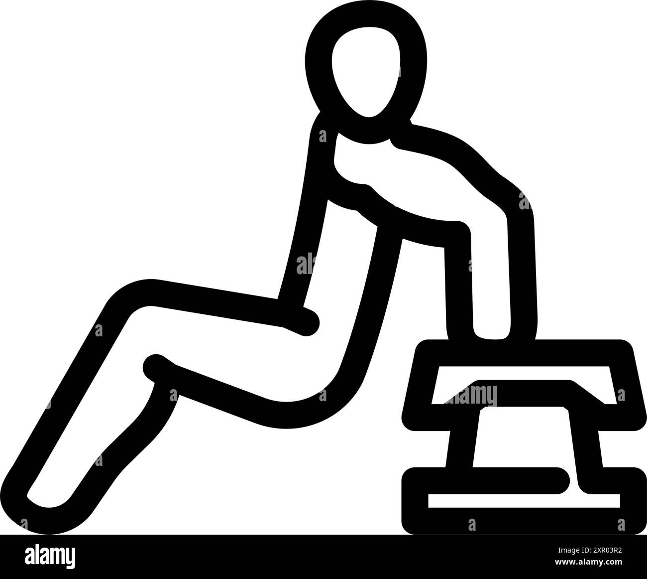 lunges fitness exercise leg line icon vector illustration Stock Vector ...