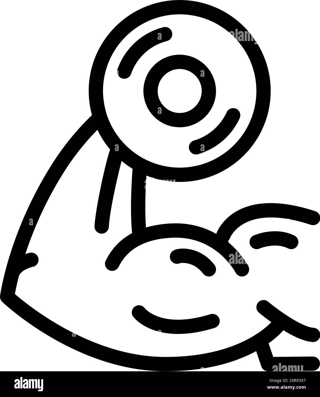 squats fitness exercise leg line icon vector illustration Stock Vector ...