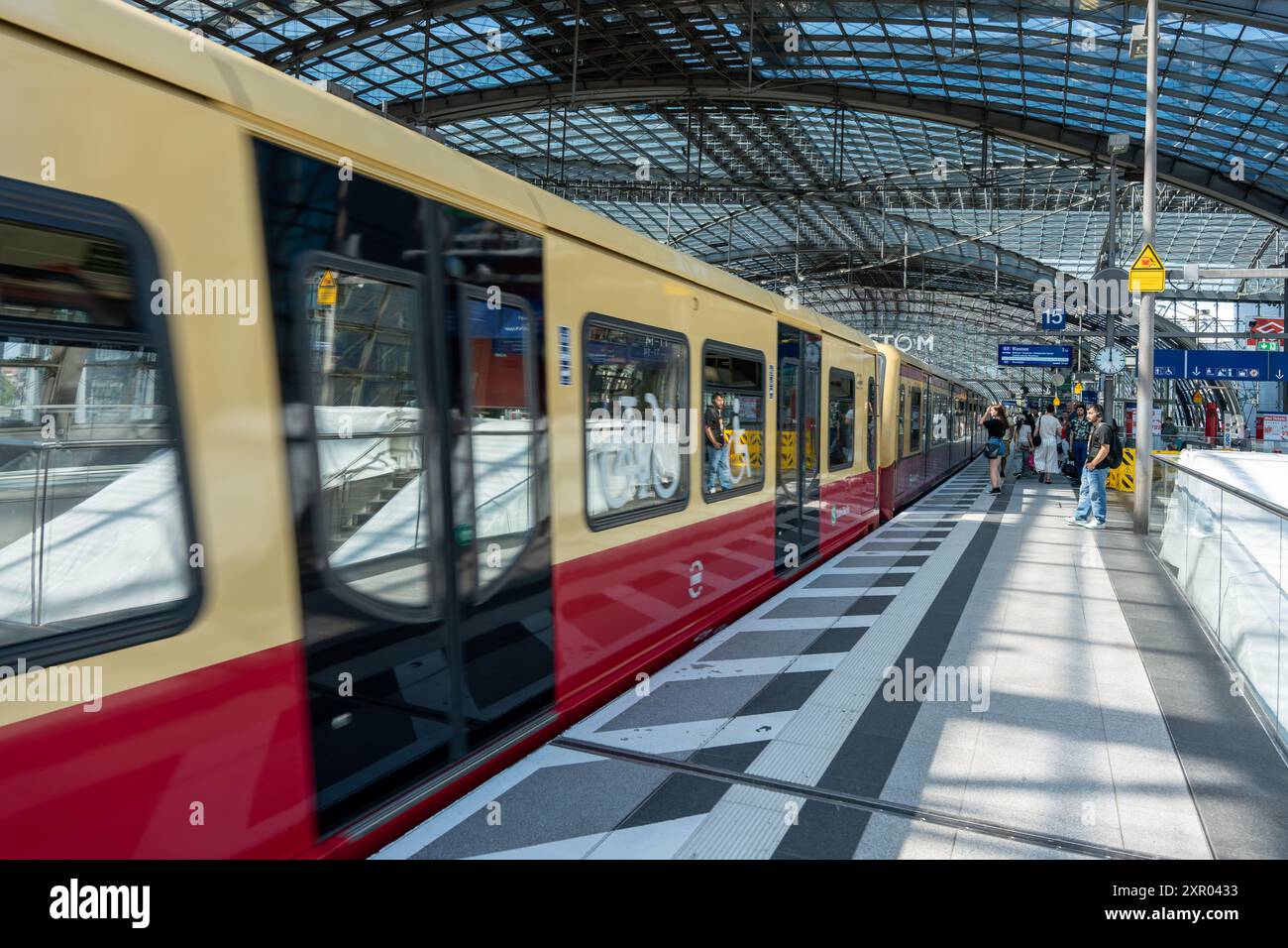Germany Berlin August 7, 2024. The approaching train to Berlin's main ...