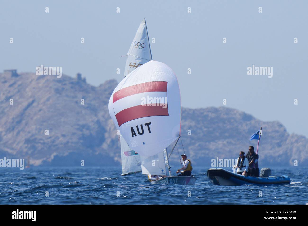 Marseille, France. 8th Aug, 2024. Lara Vadlau/Lukas Maehr of team ...