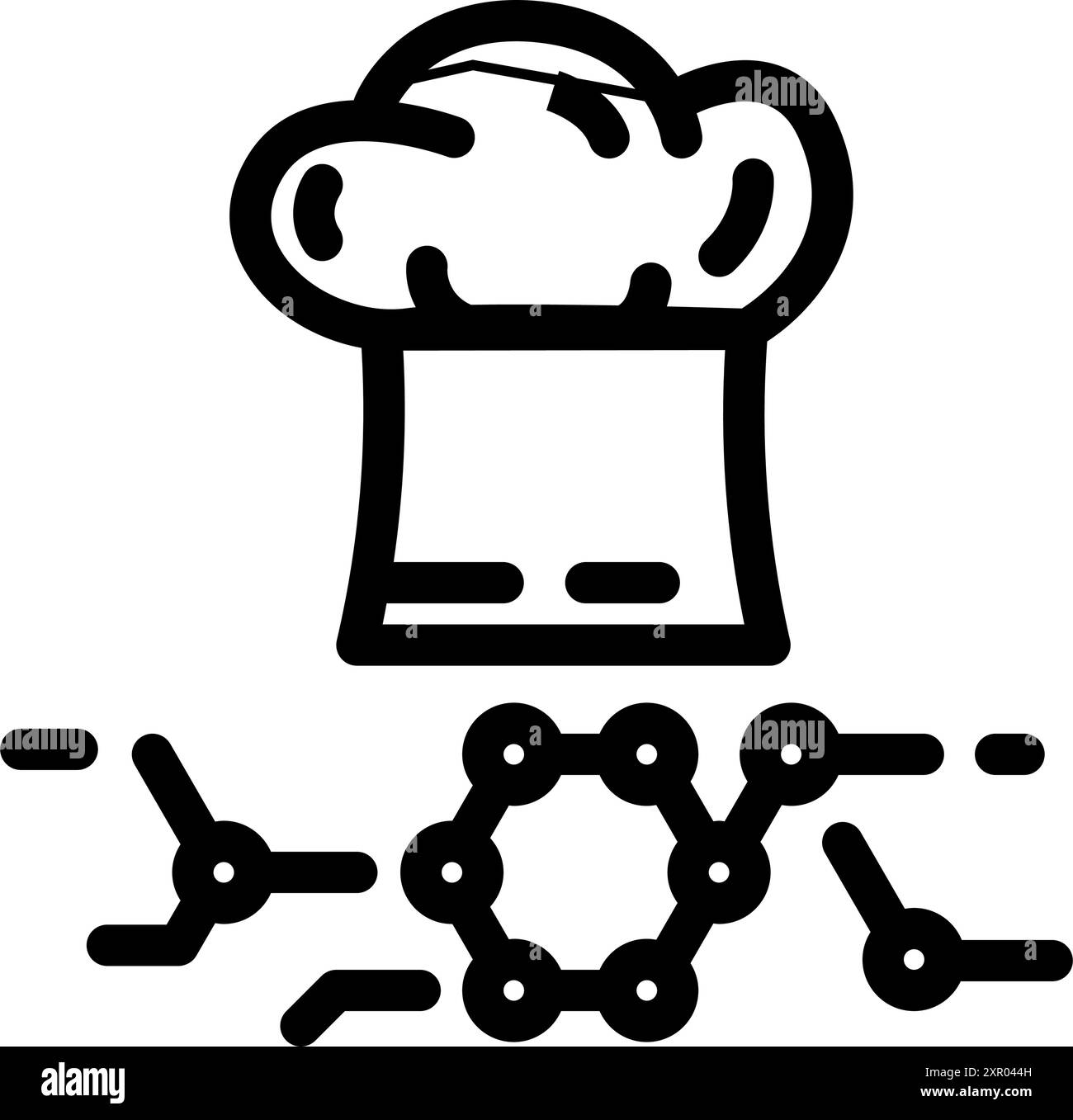 fusion cuisine restaurant chef line icon vector illustration Stock ...