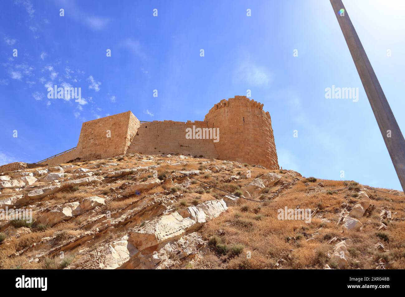 the Crusader castle Shobak (Shawbak, Shoubak) in Montrael, Jordan Stock ...