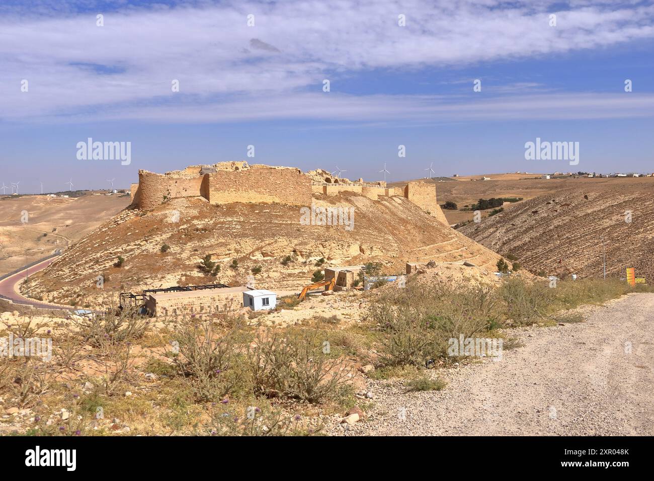 the Crusader castle Shobak (Shawbak, Shoubak) in Montrael, Jordan Stock ...