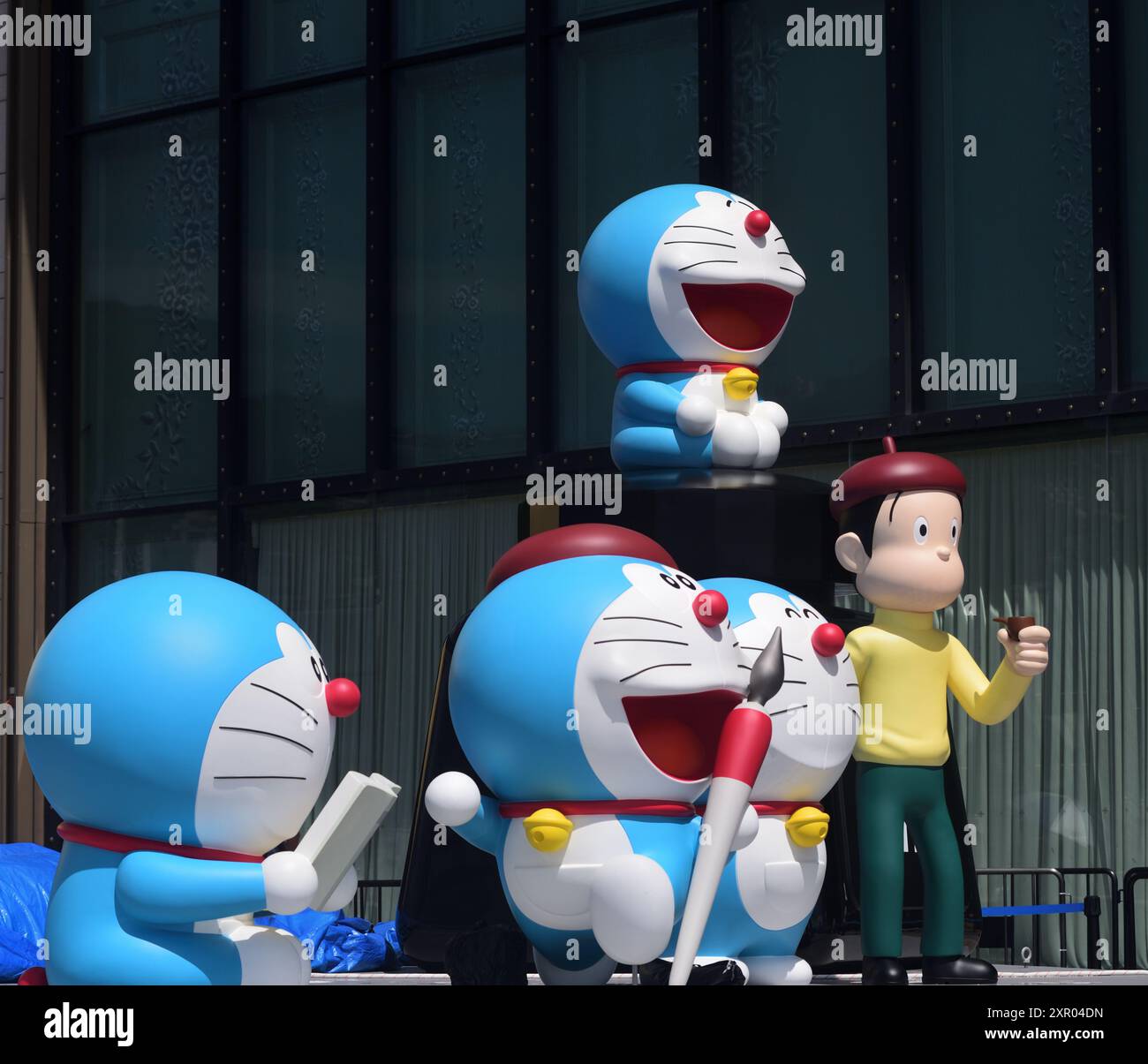 Display models of Doraemon and author Fujiko Fujio Stock Photo - Alamy
