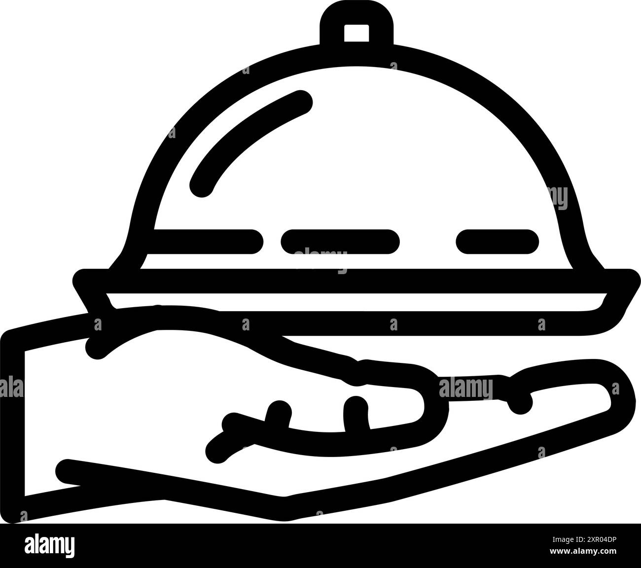 food presentation restaurant chef line icon vector illustration Stock ...