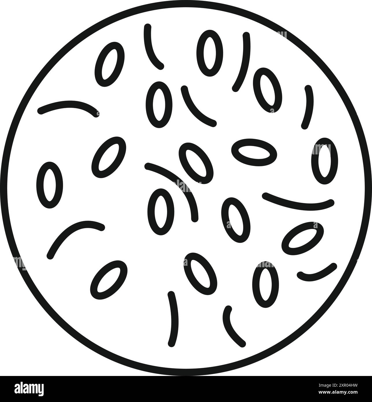 Line art icon of bacteria and viruses representing concepts of ...