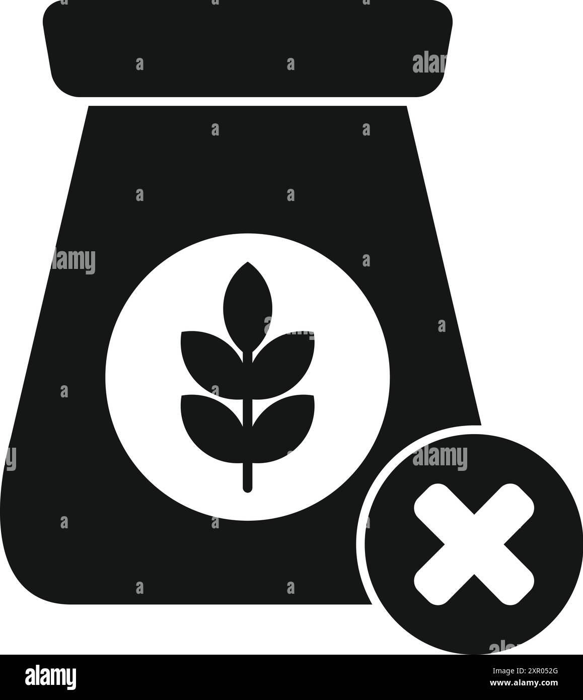 Black and white icon of a gluten free product showing a wheat symbol ...