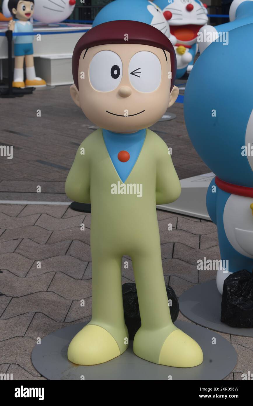 Outdoor display model Sewashi Nobi, great-great-grandson of Nobita Nobi ...