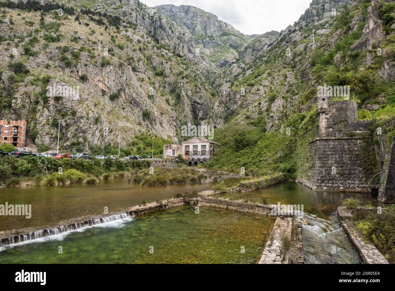 The old fort walls in UNESCO World Heritage Kotor Old Town, Kotor ...