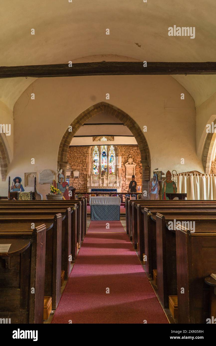 Nave and Chancel of the 14th century Church of St Bartholomew Ashperton ...