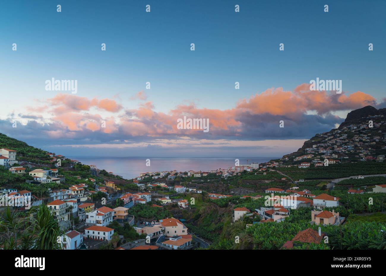 View towards Camara de Lobos harbour from The Quinta Da Saraiva hotel ...