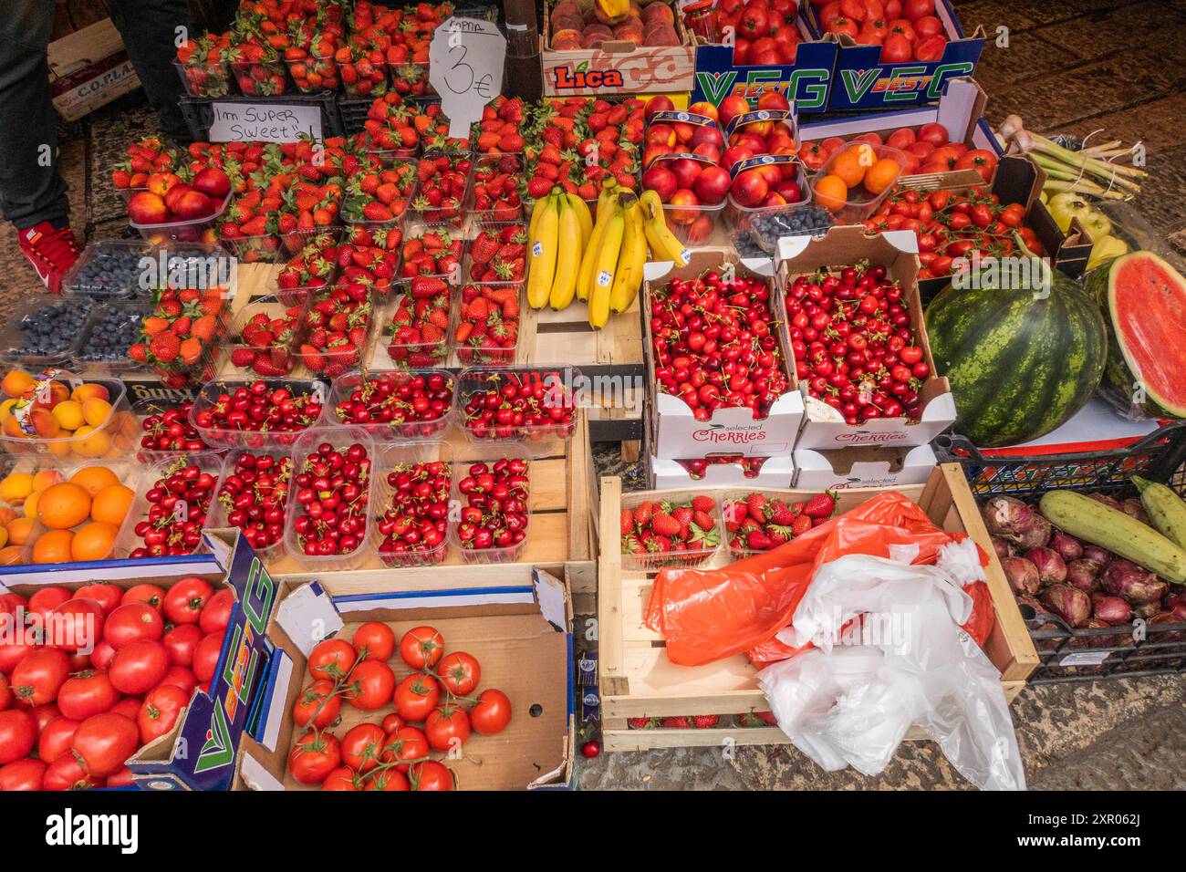 Vegetable produce at the kotor market in Kotor, Montenegro Stock Photo ...
