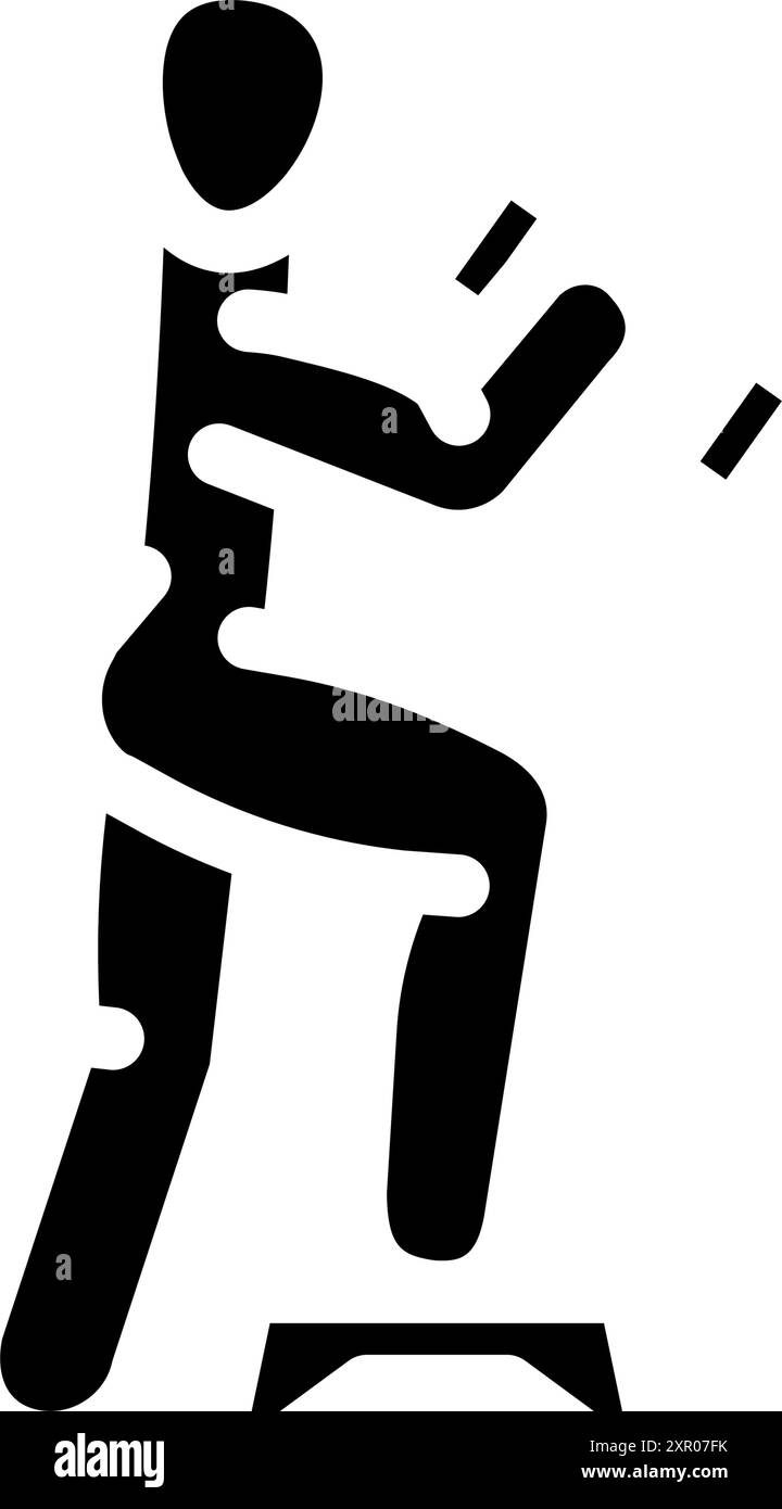 lateral raises fitness exercise arm glyph icon vector illustration ...