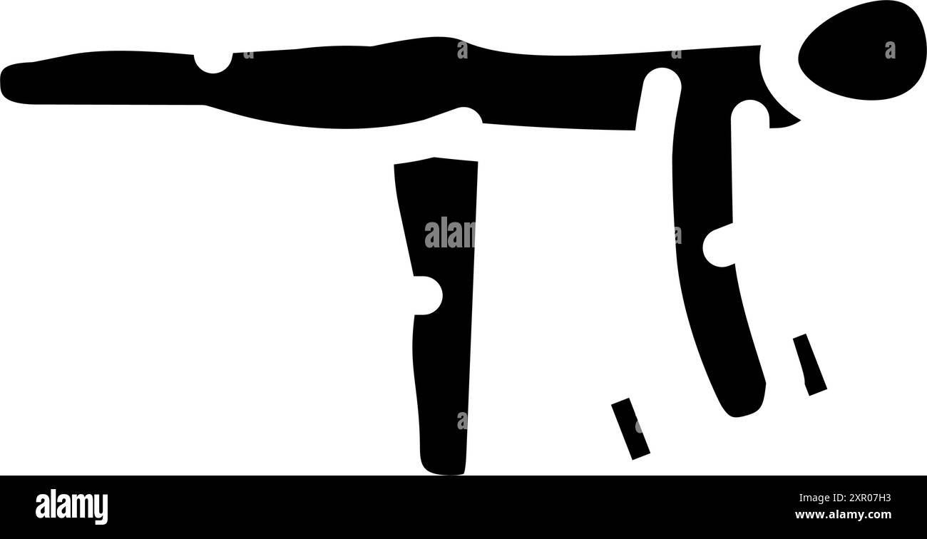 reverse curls fitness exercise arm glyph icon vector illustration Stock ...