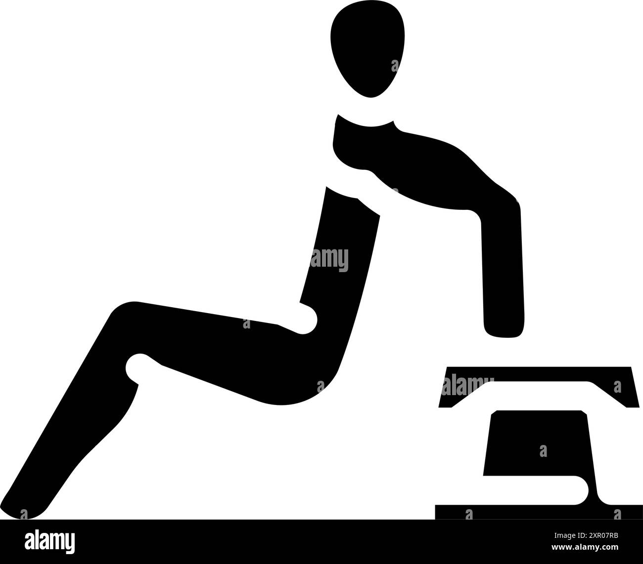 lunges fitness exercise leg glyph icon vector illustration Stock Vector ...
