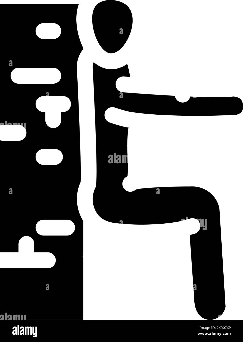 cable tricep pushdowns fitness exercise arm glyph icon vector ...