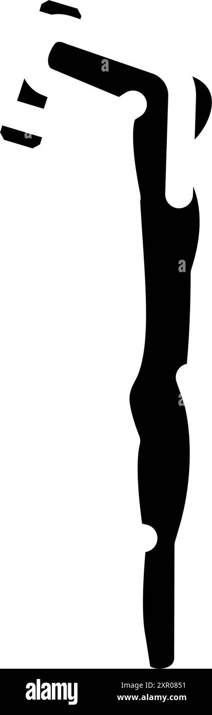 leg press fitness exercise glyph icon vector illustration Stock Vector ...