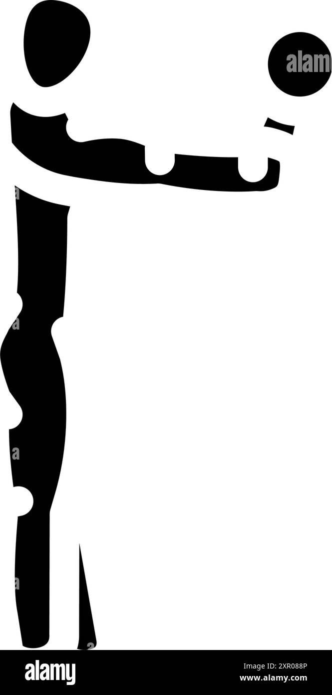 bulgarian split squats fitness exercise glyph icon vector illustration ...