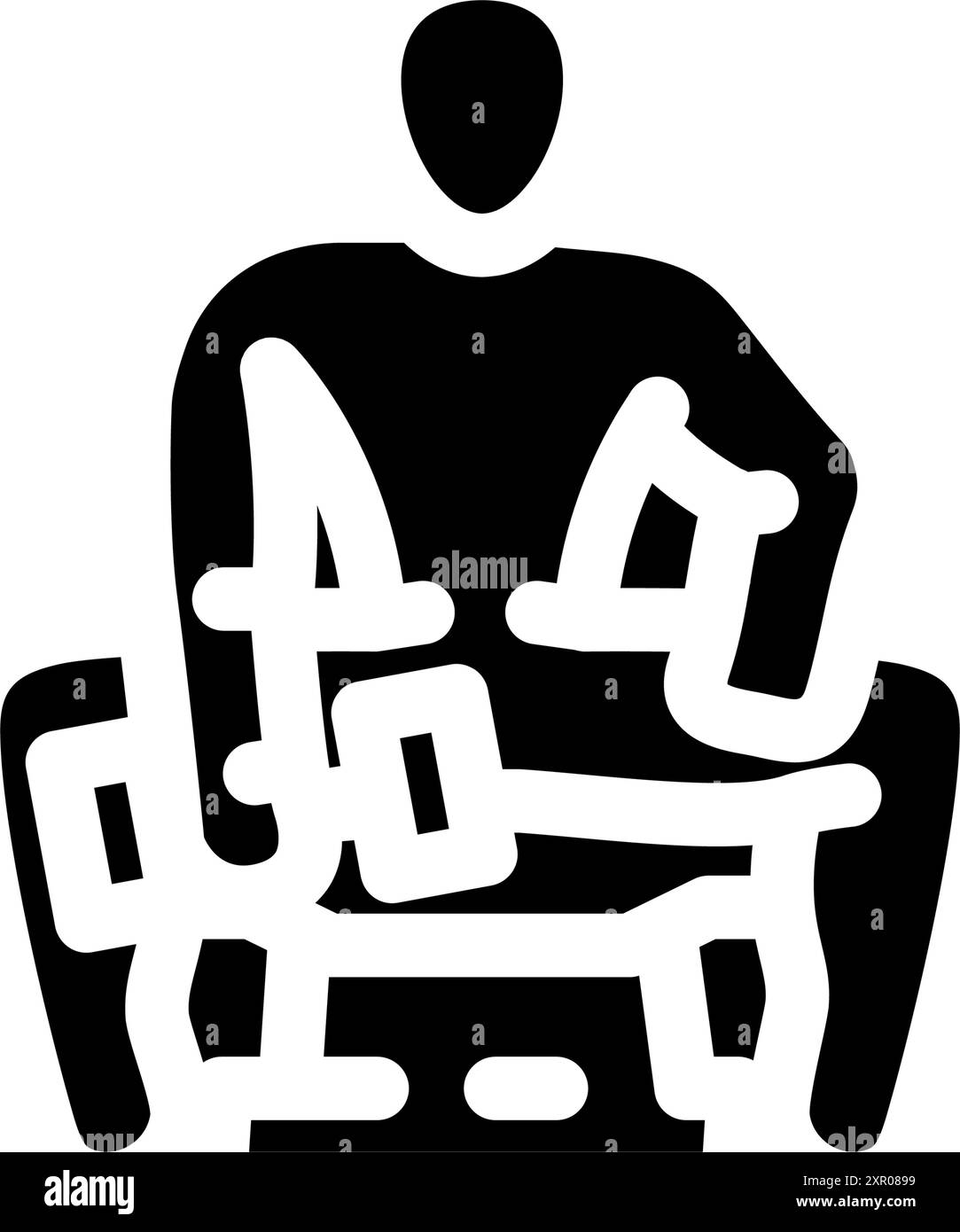 side lunges fitness exercise leg glyph icon vector illustration Stock ...