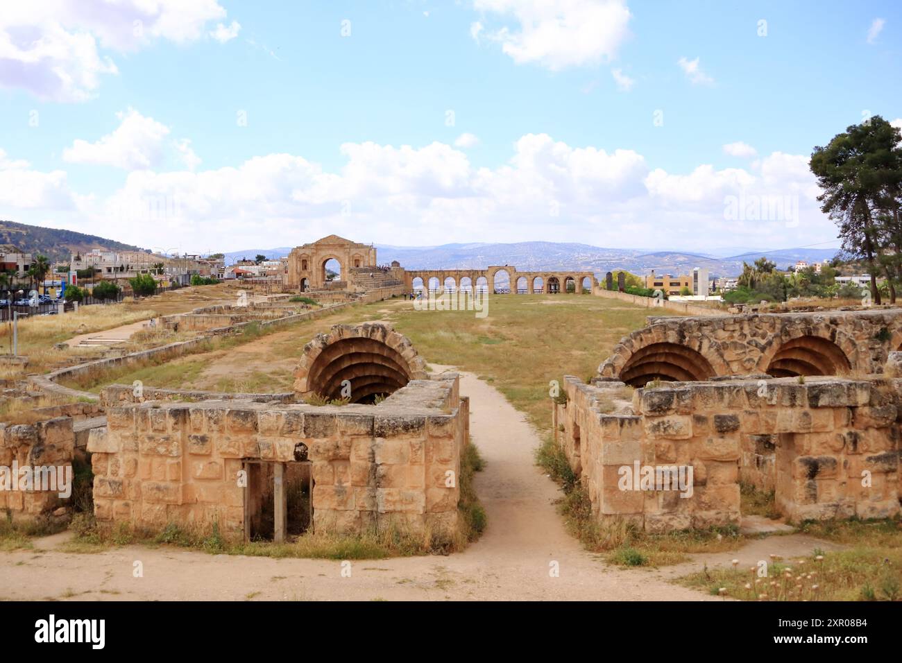 Jerash in Jordan - May 07 2024: Roman ruins in the Jordanian city of ...
