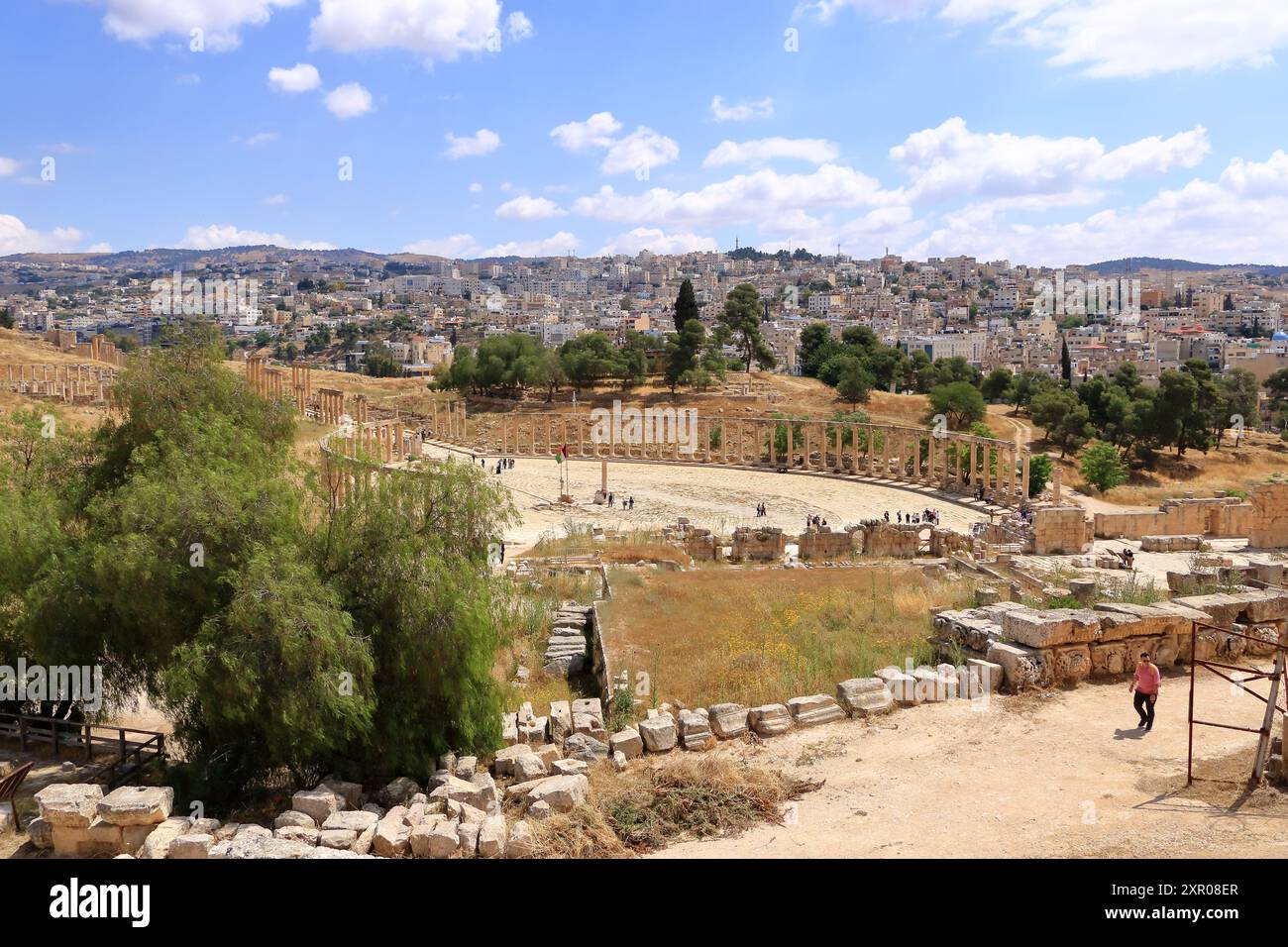 Jerash in Jordan - May 07 2024: Roman ruins in the Jordanian city of ...