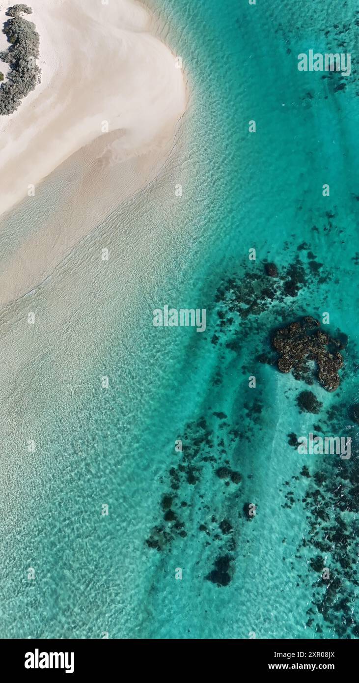 An aerial view of Ningaloo Reef, Exmouth in Western Australia Stock ...