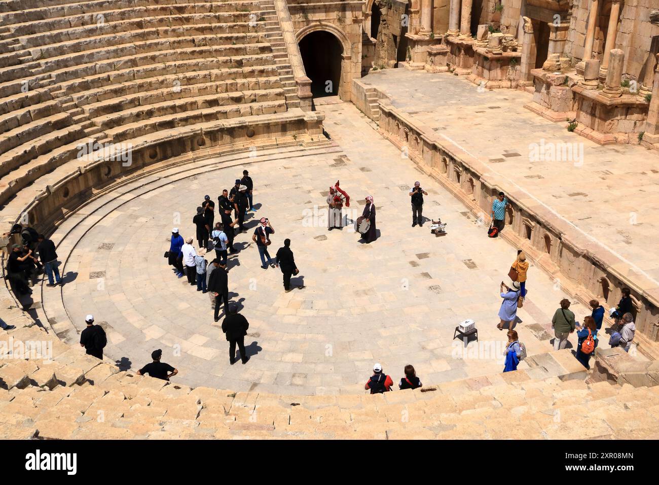 Jerash in Jordan - May 07 2024: Roman ruins in the Jordanian city of ...