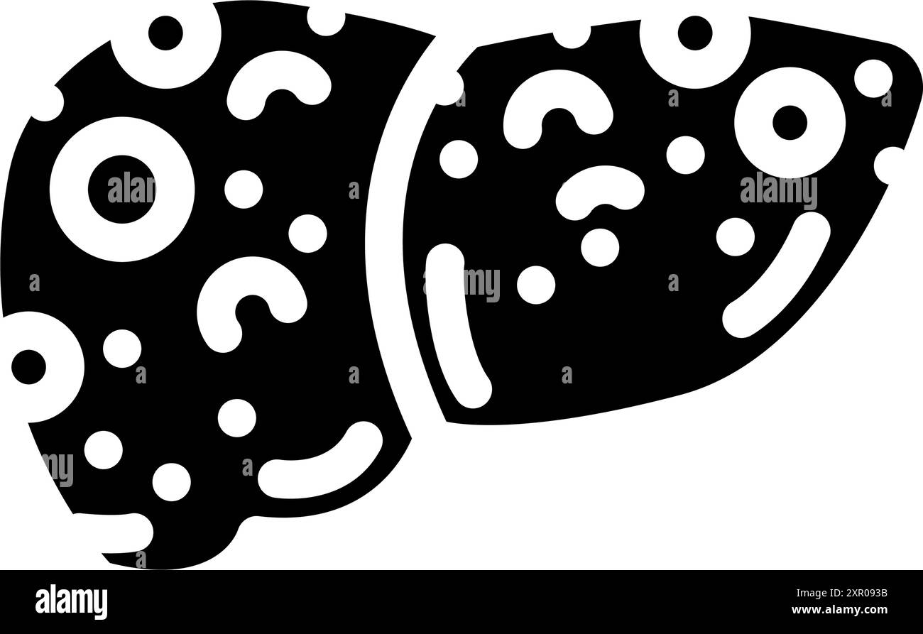 fatty liver disease obesity overweight glyph icon vector illustration ...