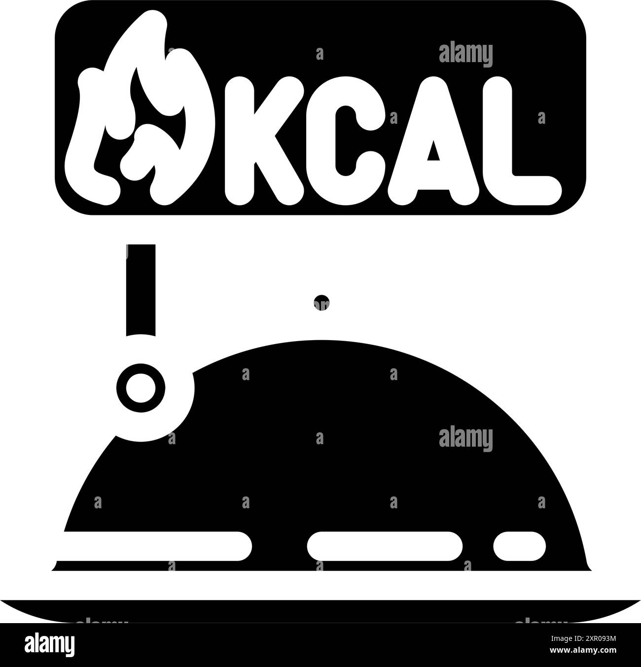 caloric intake obesity overweight glyph icon vector illustration Stock ...