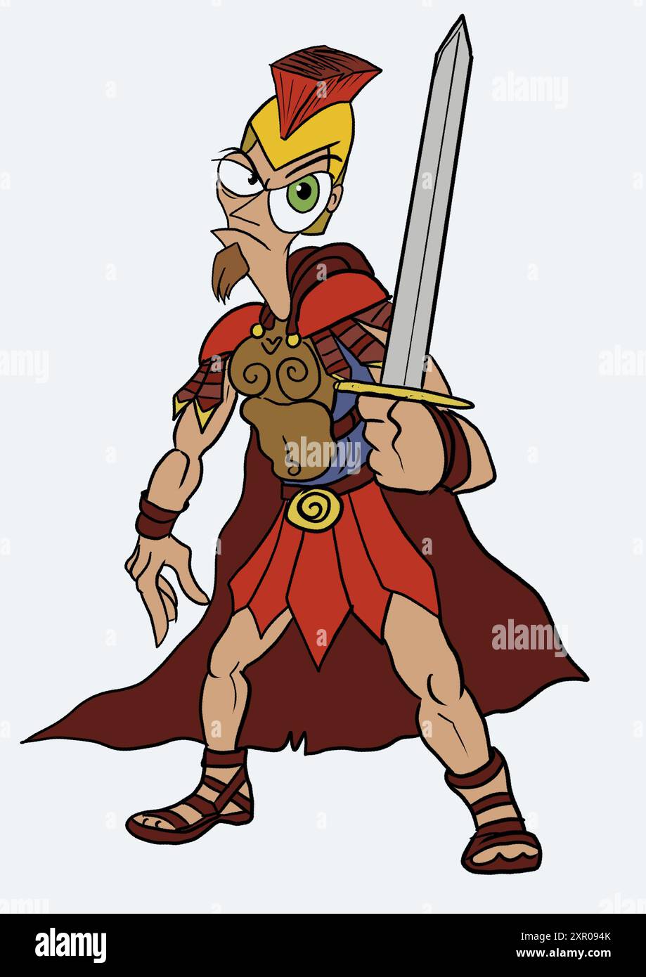 roman soldier centurion cartoon character illustration Stock Photo - Alamy