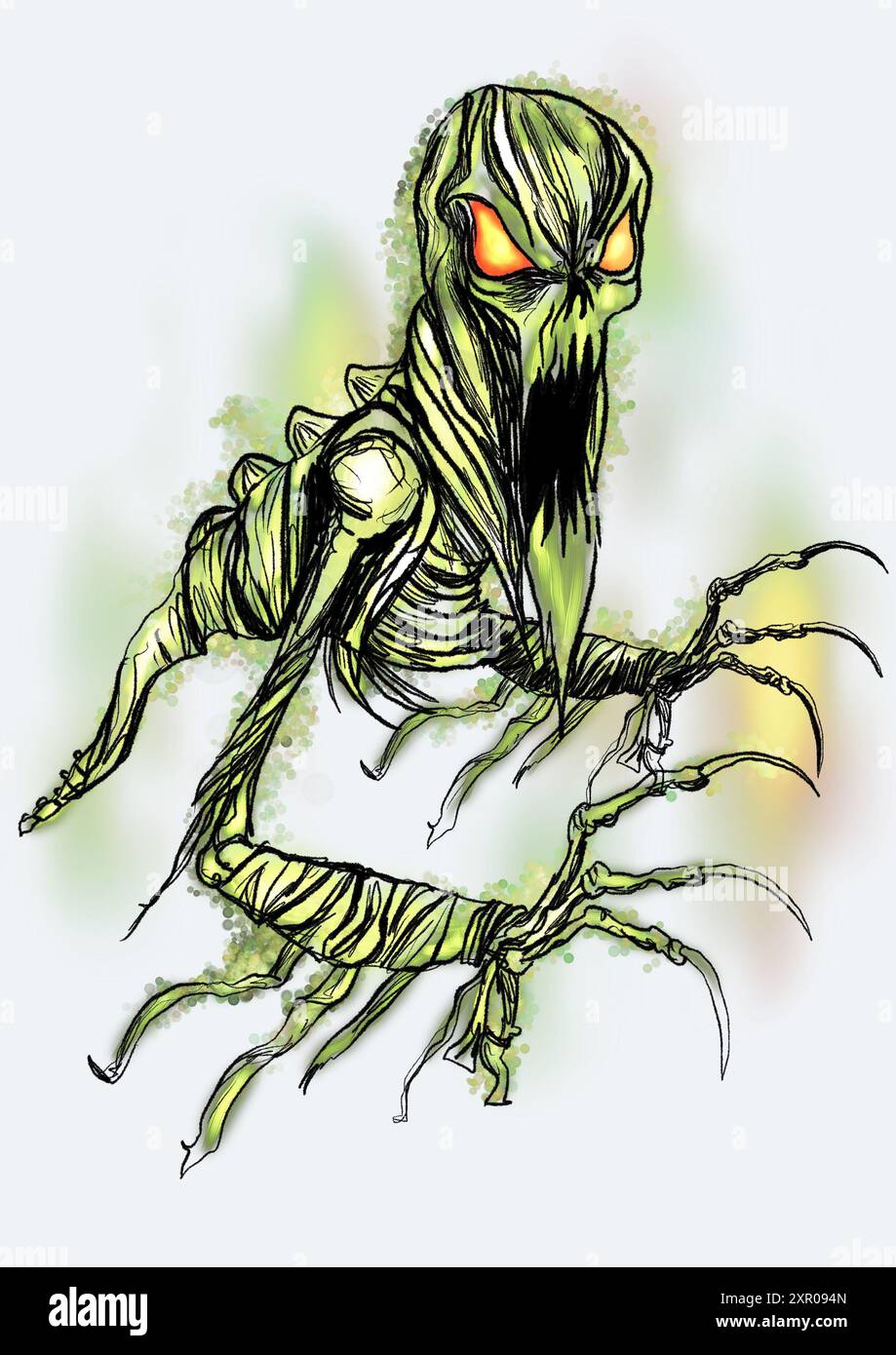 halloween monster ghoul ghost spook devil creature illustration Stock ...