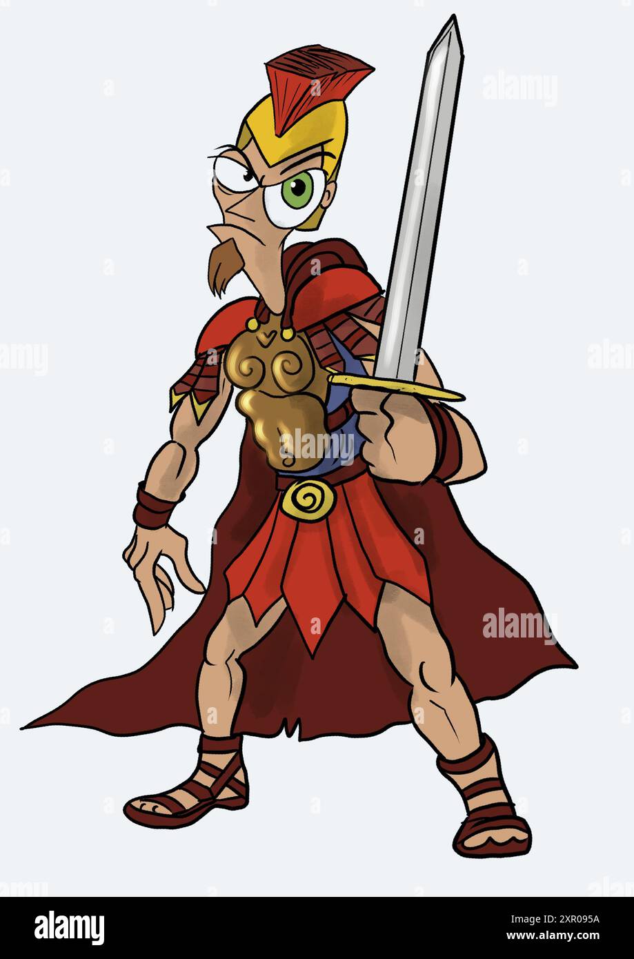 roman soldier centurion cartoon character illustration Stock Photo - Alamy