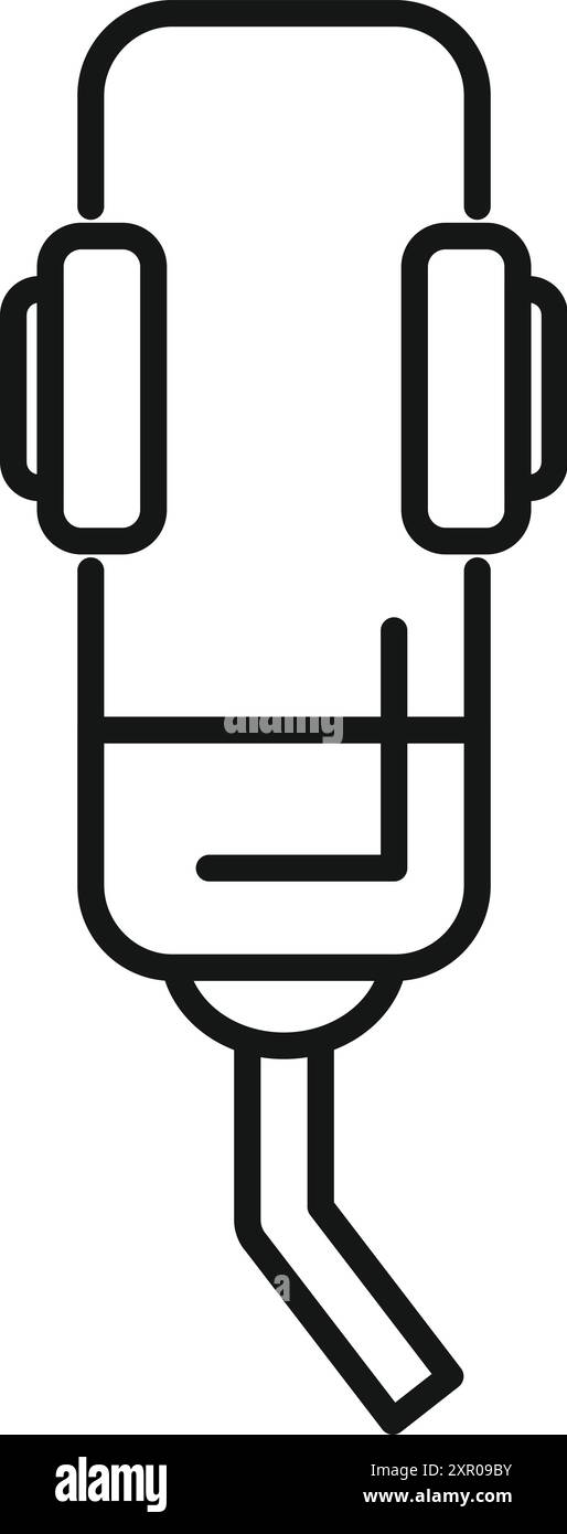 Simple line drawing representing a medical drop counter used for ...