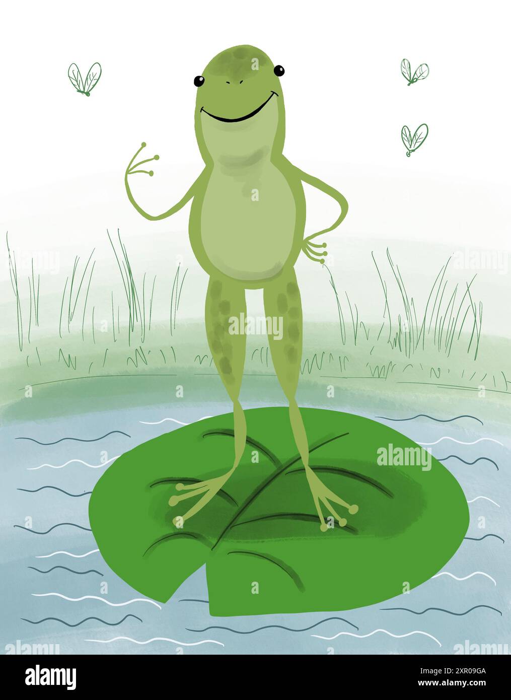 cute frog character illustration Stock Photo - Alamy