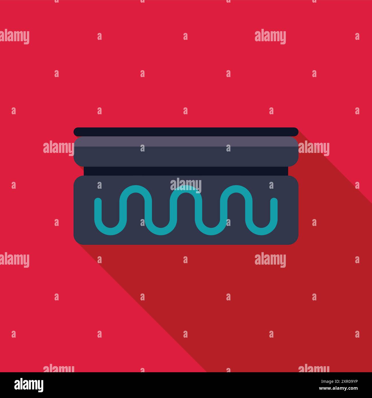 Electric floor heating system being installed on concrete slab with a ...