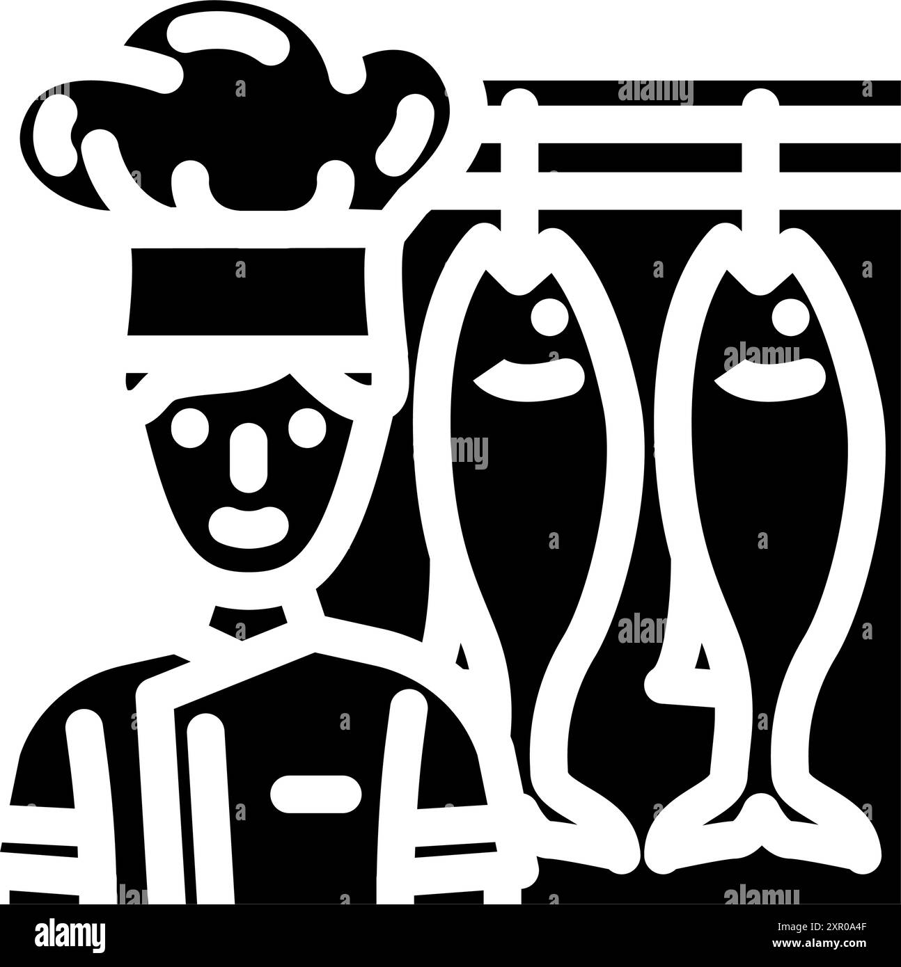 seafood chef restaurant glyph icon vector illustration Stock Vector ...