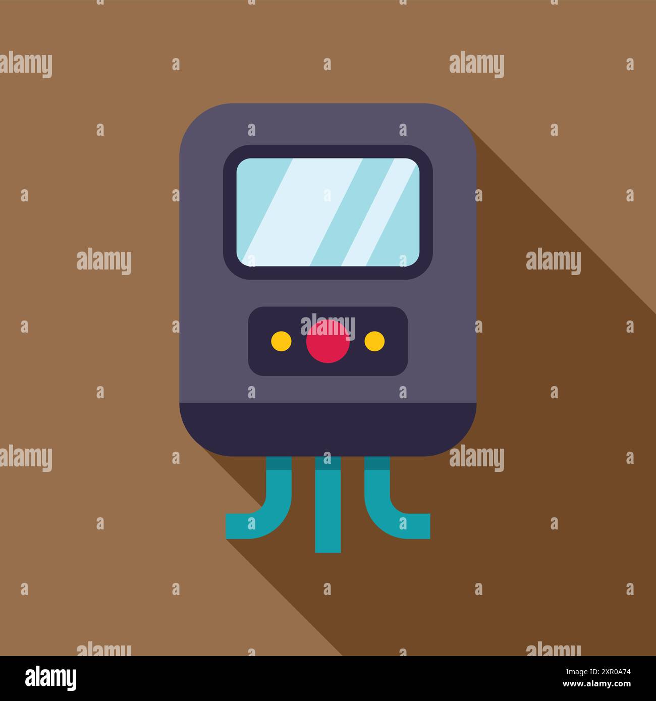 Illustration of an electric meter hanging on a wall, measuring the ...